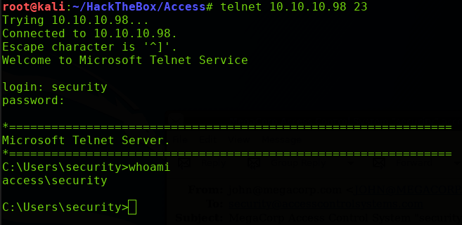 HackTheBox – “Access” Walk-Through – The Houston Hacker